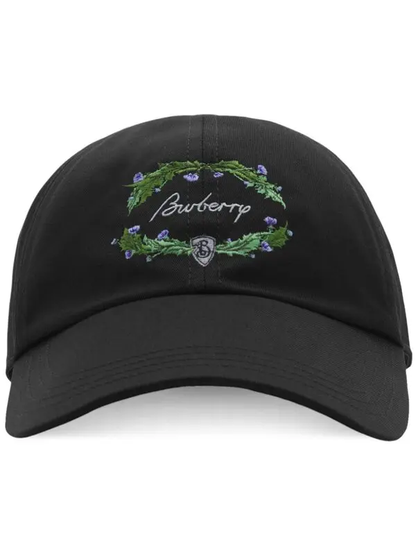 Burberry Thistle Logo Baseball Cap - Blue