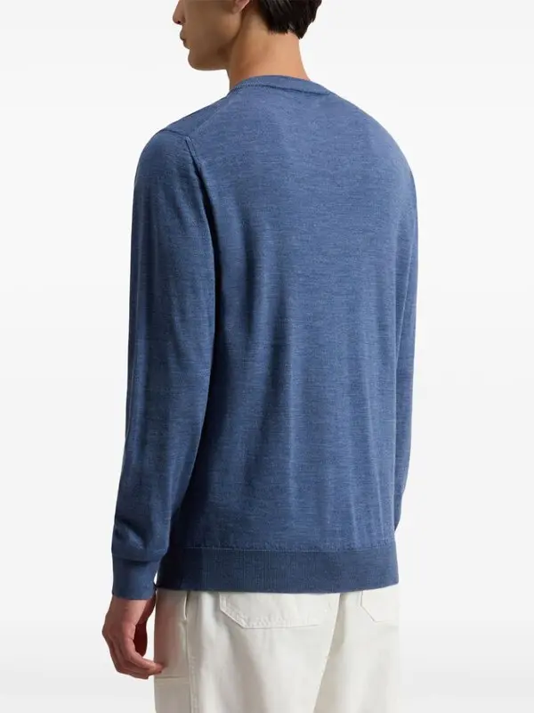 Woolrich Crew Neck Virgin Wool Sweater - Blue