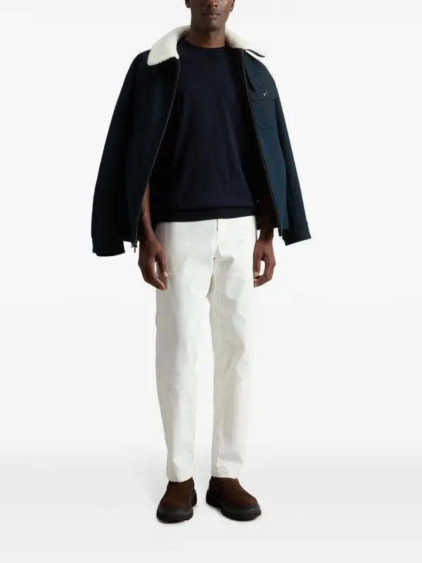 Woolrich Crew Neck Virgin Wool Sweater - Blue