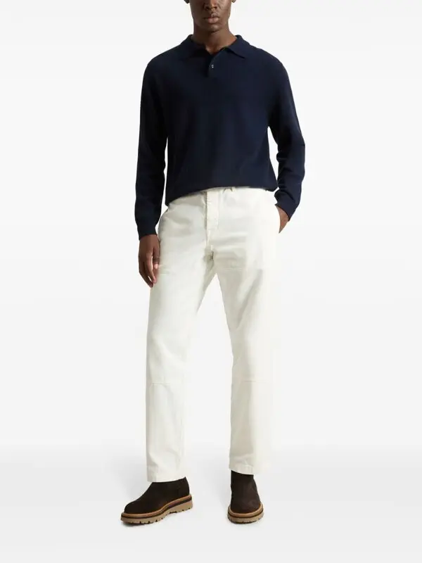 Woolrich Garment-dyed Straight-leg Trousers - White