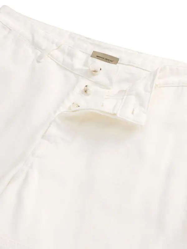 Woolrich Garment-dyed Straight-leg Trousers - White