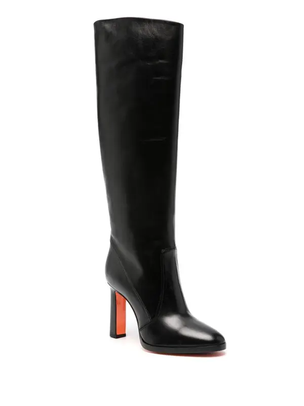 Santoni 95mm Leather Knee High Boots