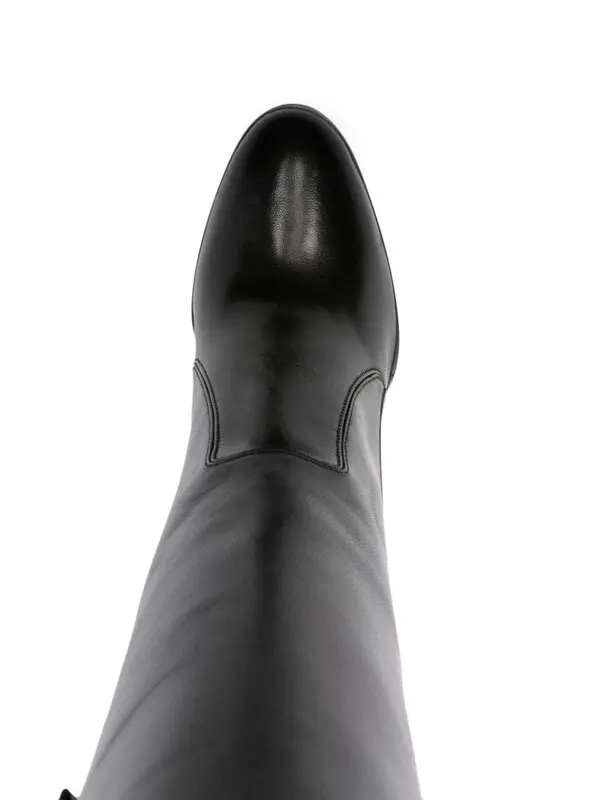 Santoni 95mm Leather Knee High Boots