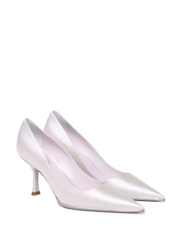 Rene Caovilla 50mm Satin Pumps