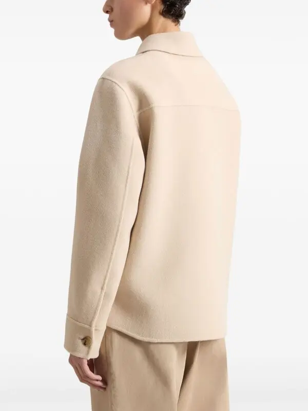 Woolrich Buttoned Wool Overshirt - Neutrals
