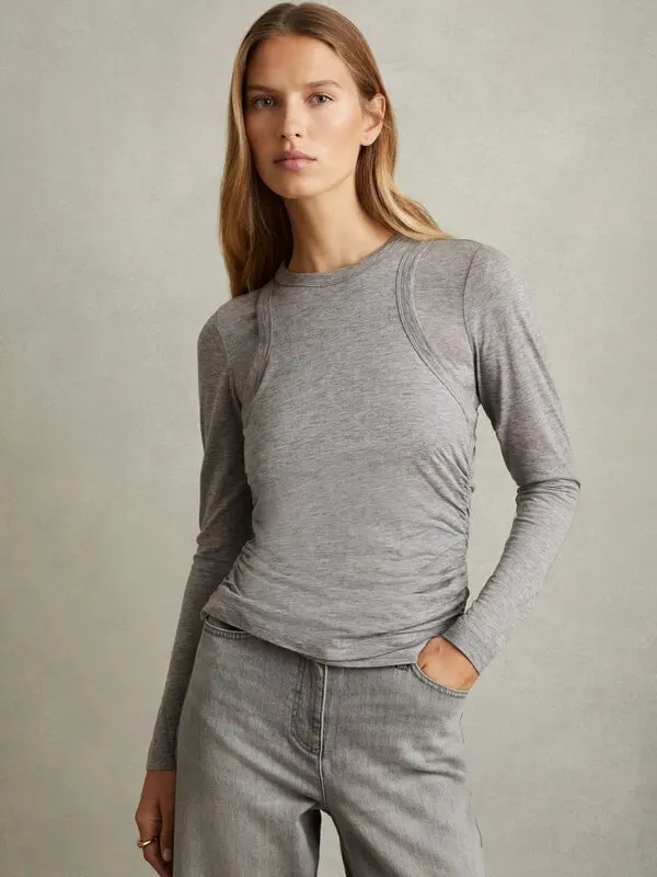 REISS Charlie Layered Top