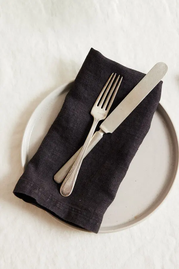 Velvet By Graham & Spencer Linen Napkin - Olive
