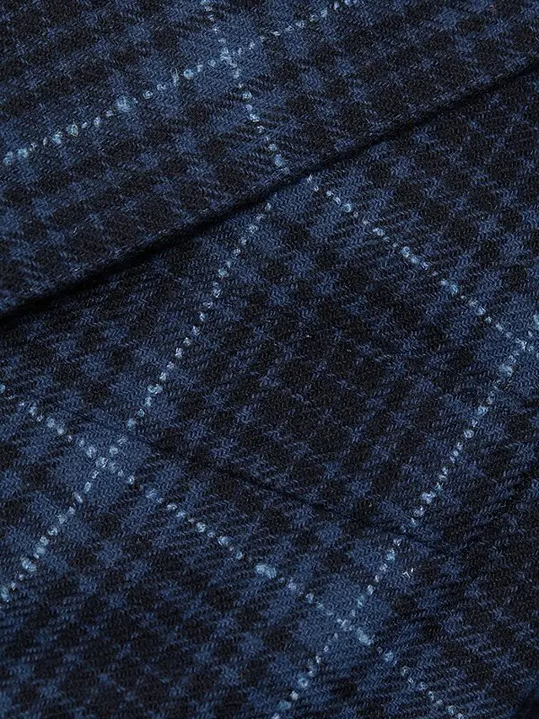 Giorgio Armani Plaid Wool Single-breasted Jacket