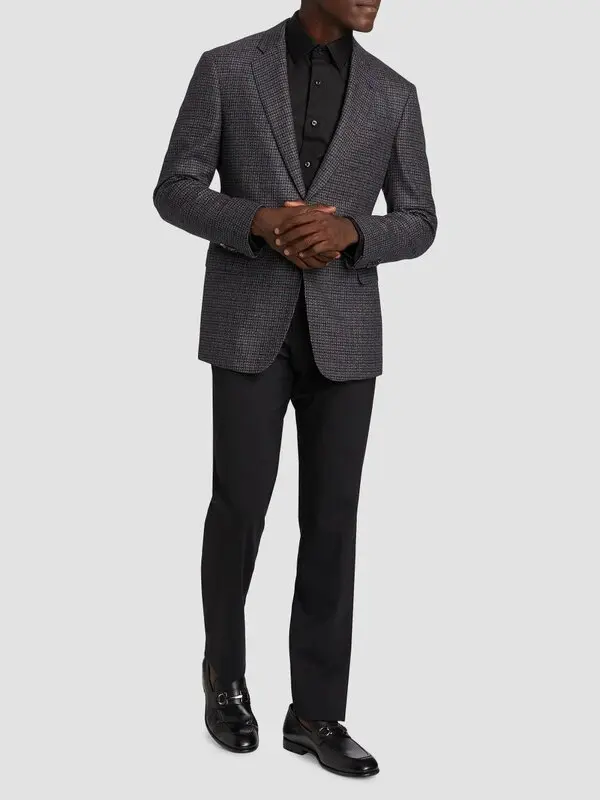 Giorgio Armani Check Wool & Cashmere Jacket