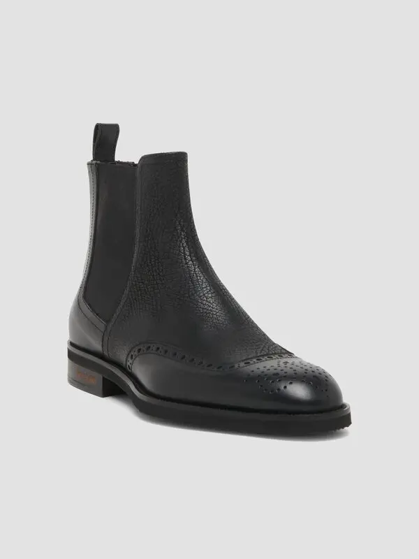 POLLINI Perforated Leather Ankle Boots