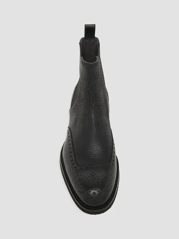 POLLINI Perforated Leather Ankle Boots