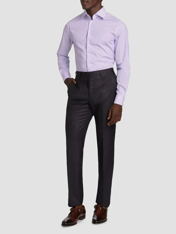Giorgio Armani Woven Stripe Cotton Shirt