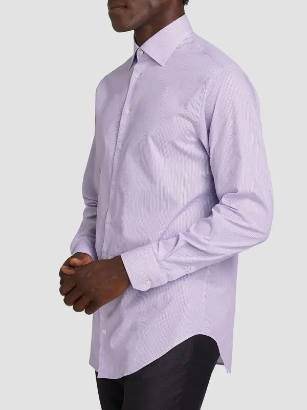 Giorgio Armani Woven Stripe Cotton Shirt