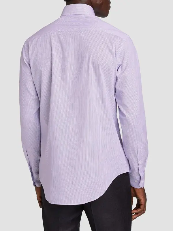 Giorgio Armani Woven Stripe Cotton Shirt