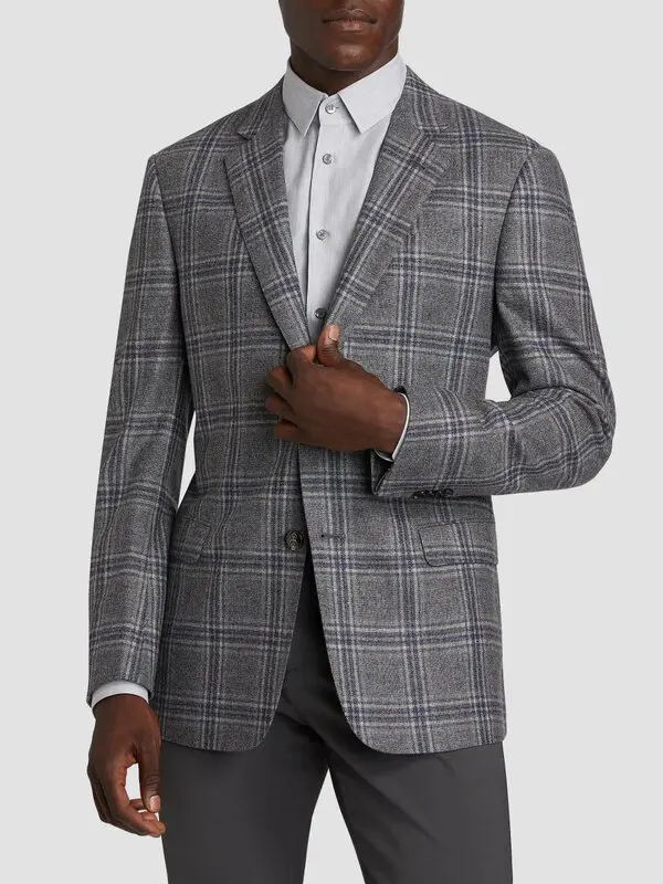 Giorgio Armani Plaid Wool & Cashmere Jacket