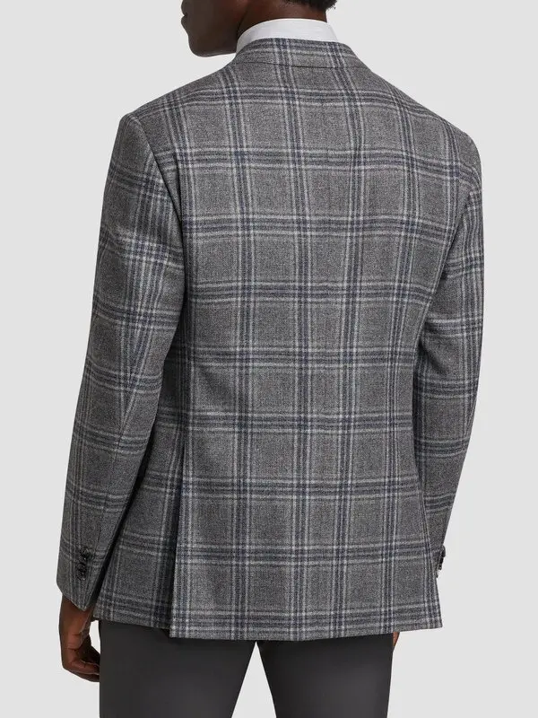 Giorgio Armani Plaid Wool & Cashmere Jacket