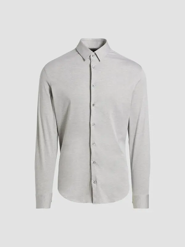 Giorgio Armani Stretch Slim Button-up Shirt - Gray