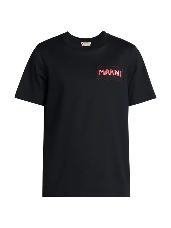 Marni Logo Crewneck T-shirt - Black