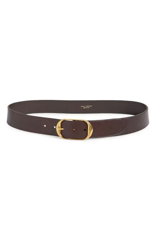 NILI LOTAN Leather Belt - Vintage Brown