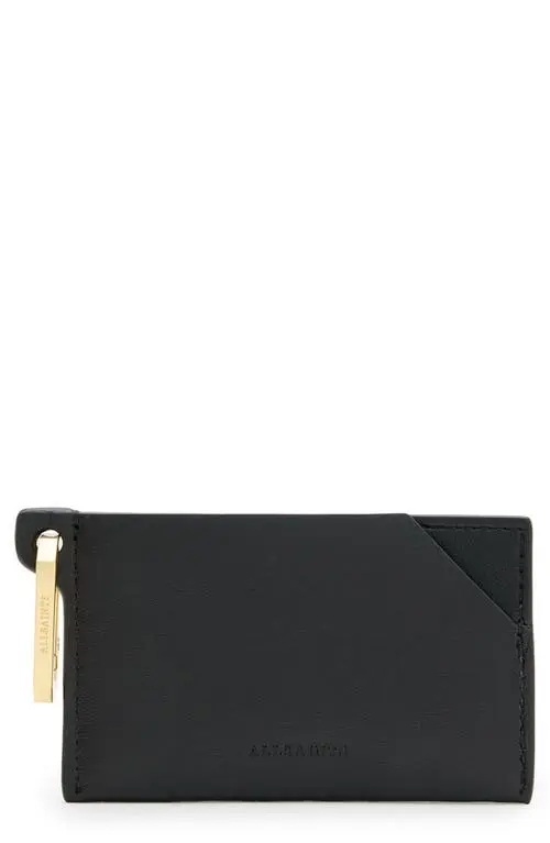 ALLSAINTS Hex Leather Cardholder - Black