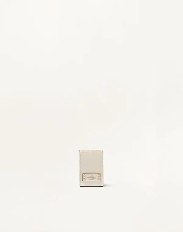 Valentino Garavani Perfume Holder For 100 Ml Perfume In Calfskin With Metal Studs - Ivory