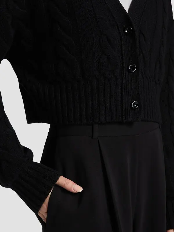 TOCCIN Lucie Wool-cashmere Cable-knit Cardigan
