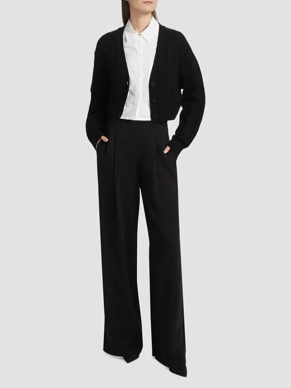 TOCCIN Lucie Wool-cashmere Cable-knit Cardigan