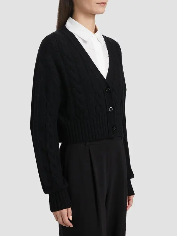 TOCCIN Lucie Wool-cashmere Cable-knit Cardigan