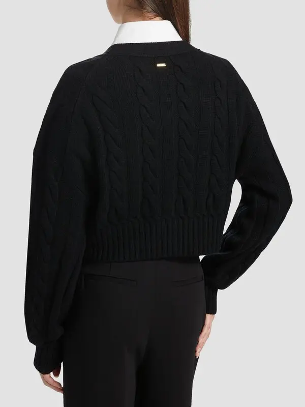 TOCCIN Lucie Wool-cashmere Cable-knit Cardigan