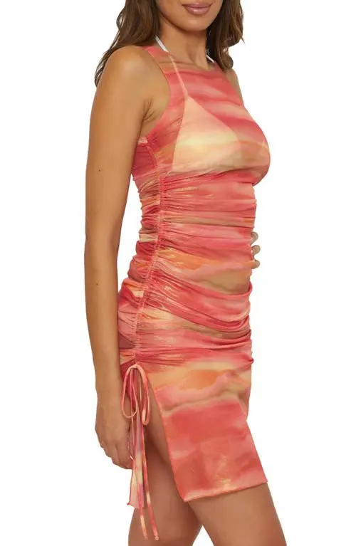 BECCA By Rebecca Virtue Solar Energy Side Tie Midi Cover-up Dress