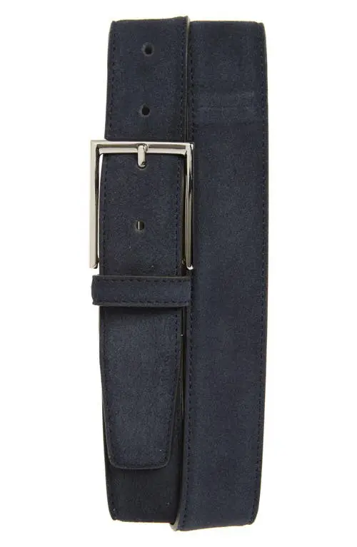 Canali Suede Belt - Blue