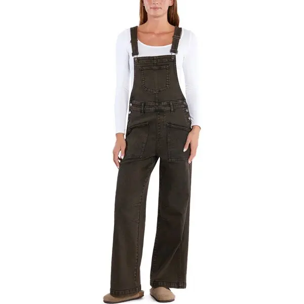 WASH LAB DENIM Harriet Denim Overalls - Brown Denim