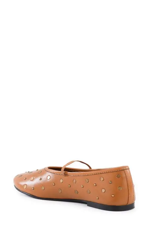 Seychelles Neon Moon Studded Mary Jane Flat - Tan