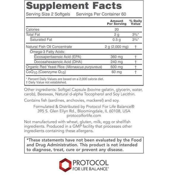 PROTOCOL FOR LIFE BALANCE Protocol Cardio Tri-plex 120 Softgels