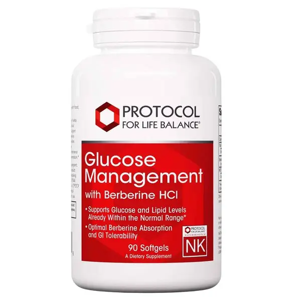 PROTOCOL FOR LIFE BALANCE Protocol Glucose Management W/ Berberine Hcl 90 Softgels - One-color
