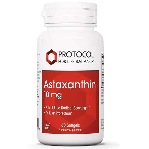 PROTOCOL FOR LIFE BALANCE Protocol Astaxanthin 10mg 60 Softgels - One-color