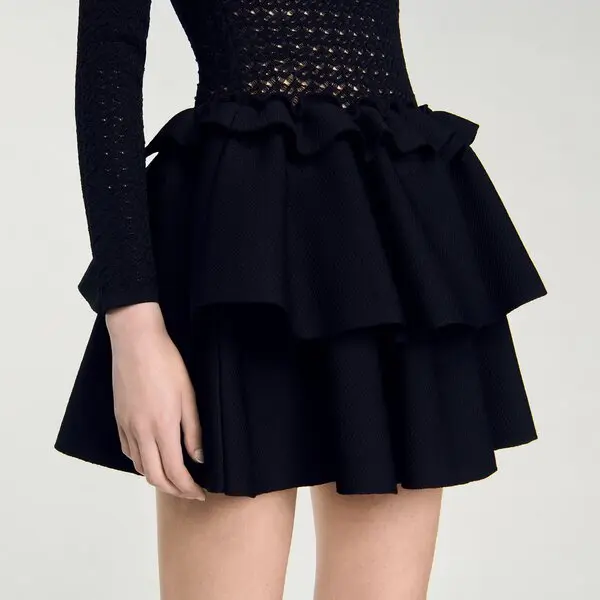 Sandro Ruffled Layered-effect Dress