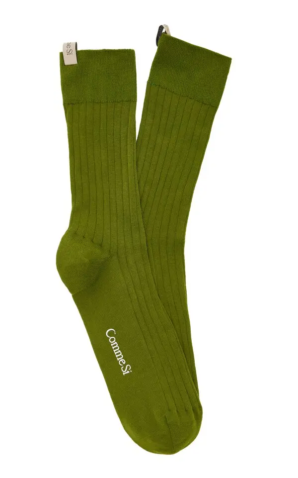 Comme Si The Yves Cotton Sock - Green