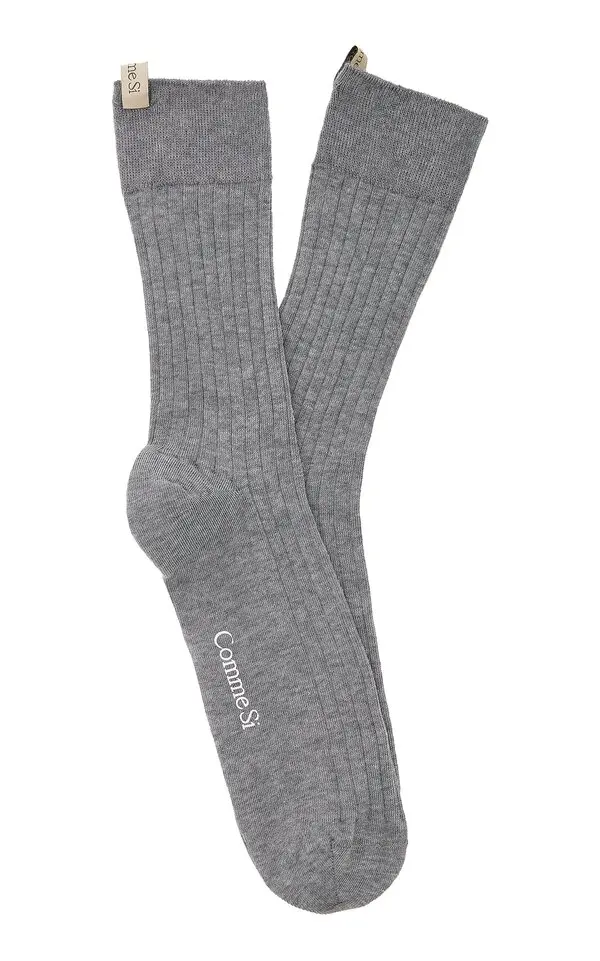 Comme Si The Yves Cotton Sock - Grey