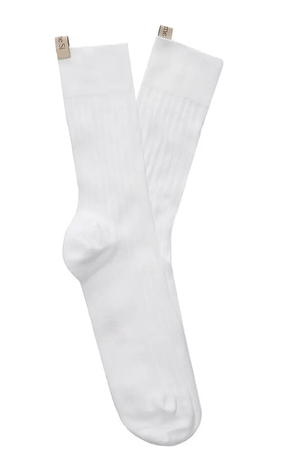 Comme Si The Yves Cotton Sock - White