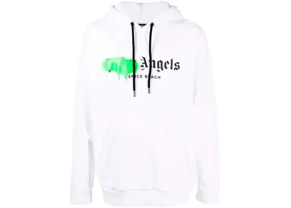 Palm Angels Venice Beach Sprayed Hoodie - White