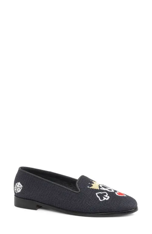 BYPAIGE Needlepoint Loafer - Black