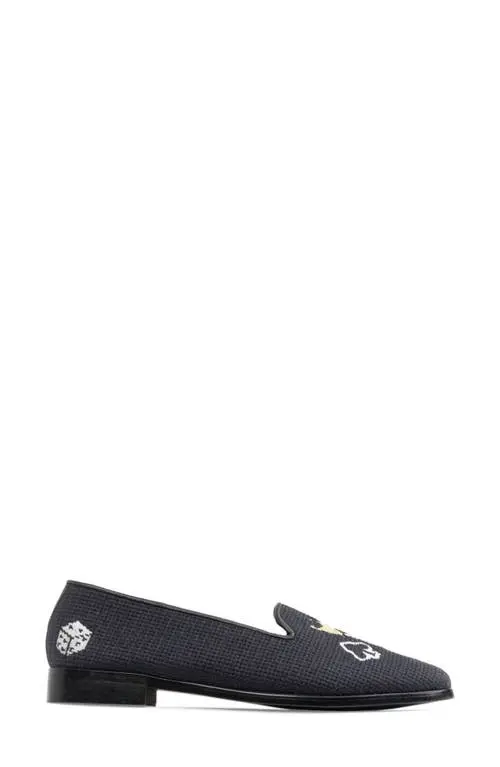BYPAIGE Needlepoint Loafer - Black