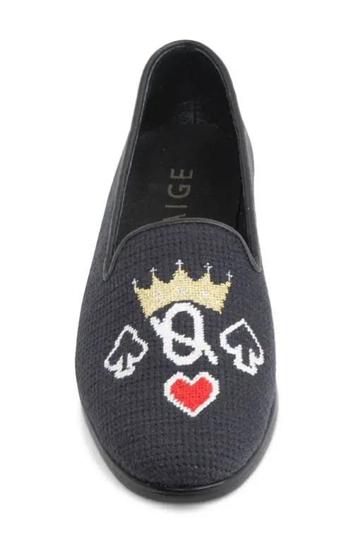 BYPAIGE Needlepoint Loafer - Black