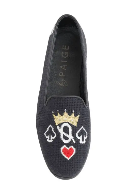 BYPAIGE Needlepoint Loafer - Black