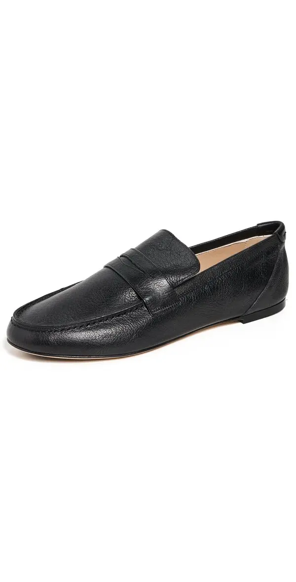 JAMIE HALLER Penny Loafers - Black
