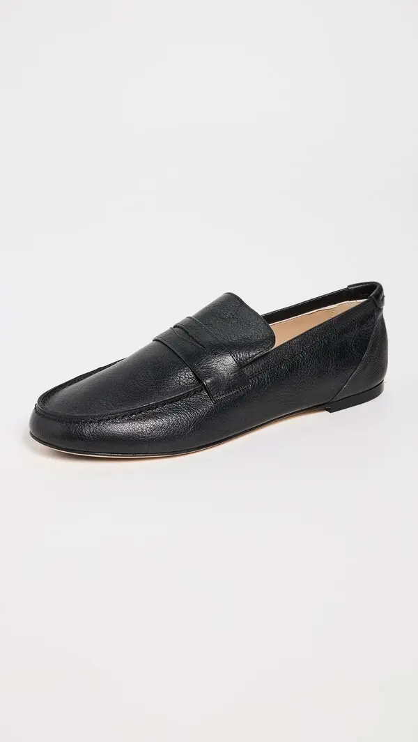 JAMIE HALLER Penny Loafers - Black
