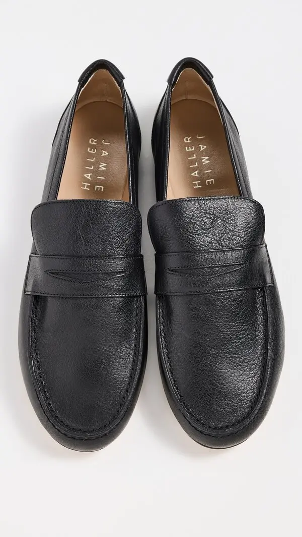 JAMIE HALLER Penny Loafers - Black