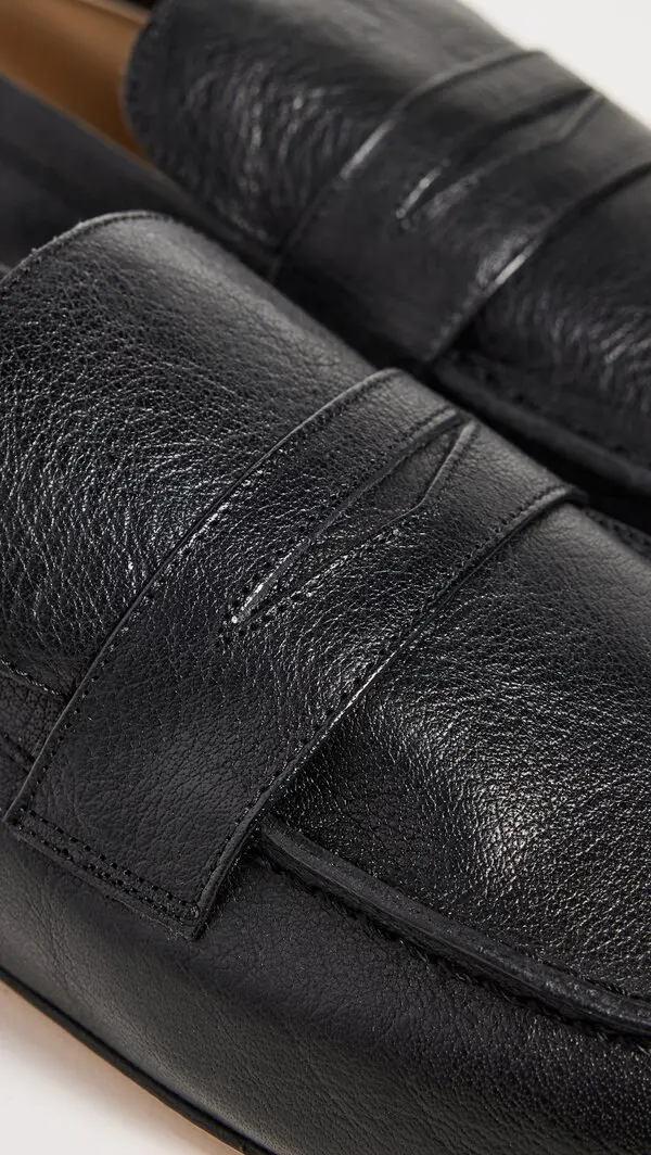 JAMIE HALLER Penny Loafers - Black