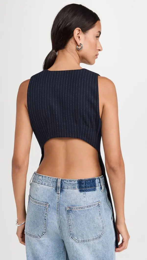AKNVAS Pinstripe Tatia Vest